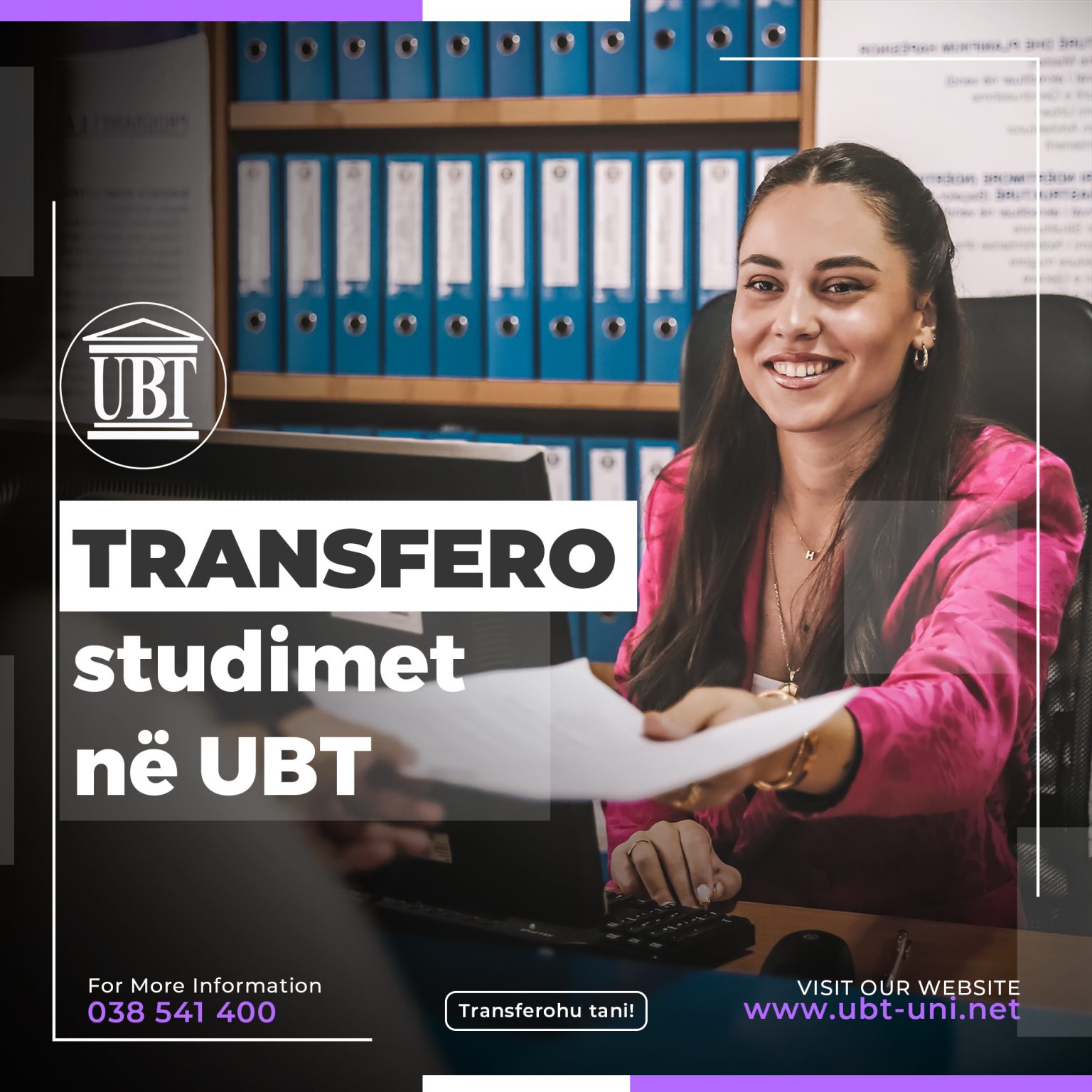 Transfero studimet në UBT - UBT Higher Education Institution